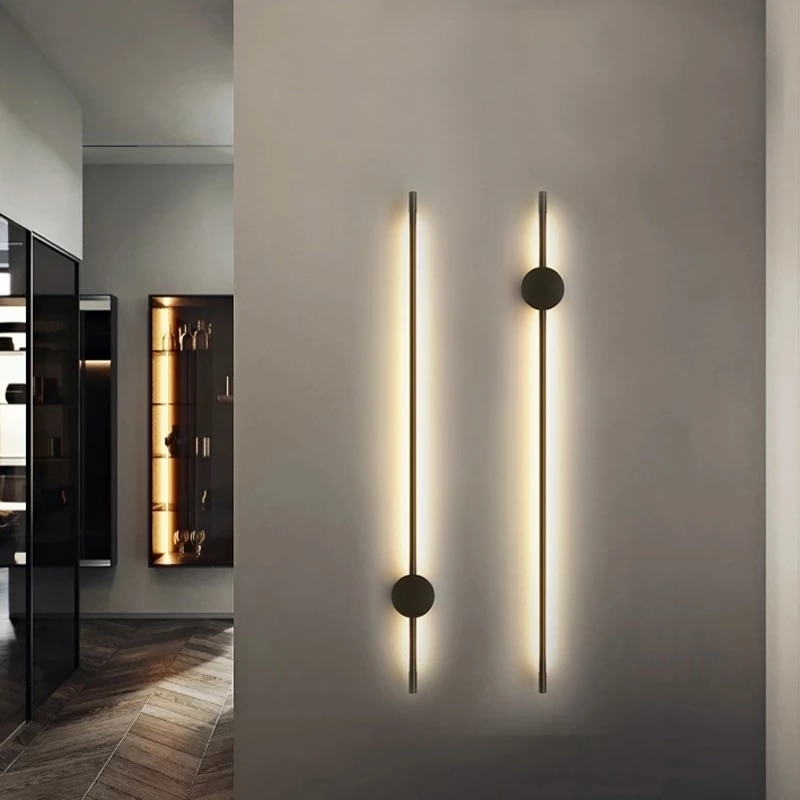 Arandela Linear Led | Kawaii 80 cm | Preta, Dourada ou Branca - CasaPri ...