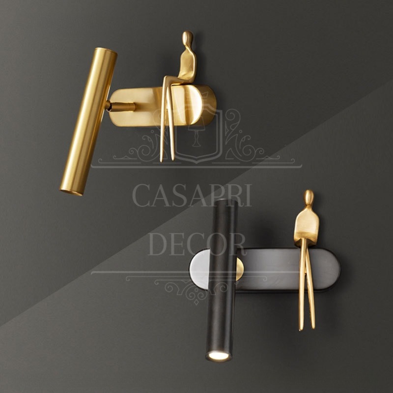 Arandela para Cabeceira Mini Spot | Escultura Sentada - CasaPri Decor