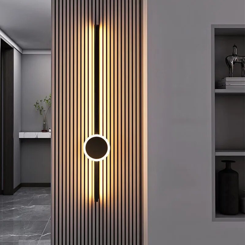 Arandela Linear LED Estilo Nórdica Preta 60cm Outlet - CasaPri Decor